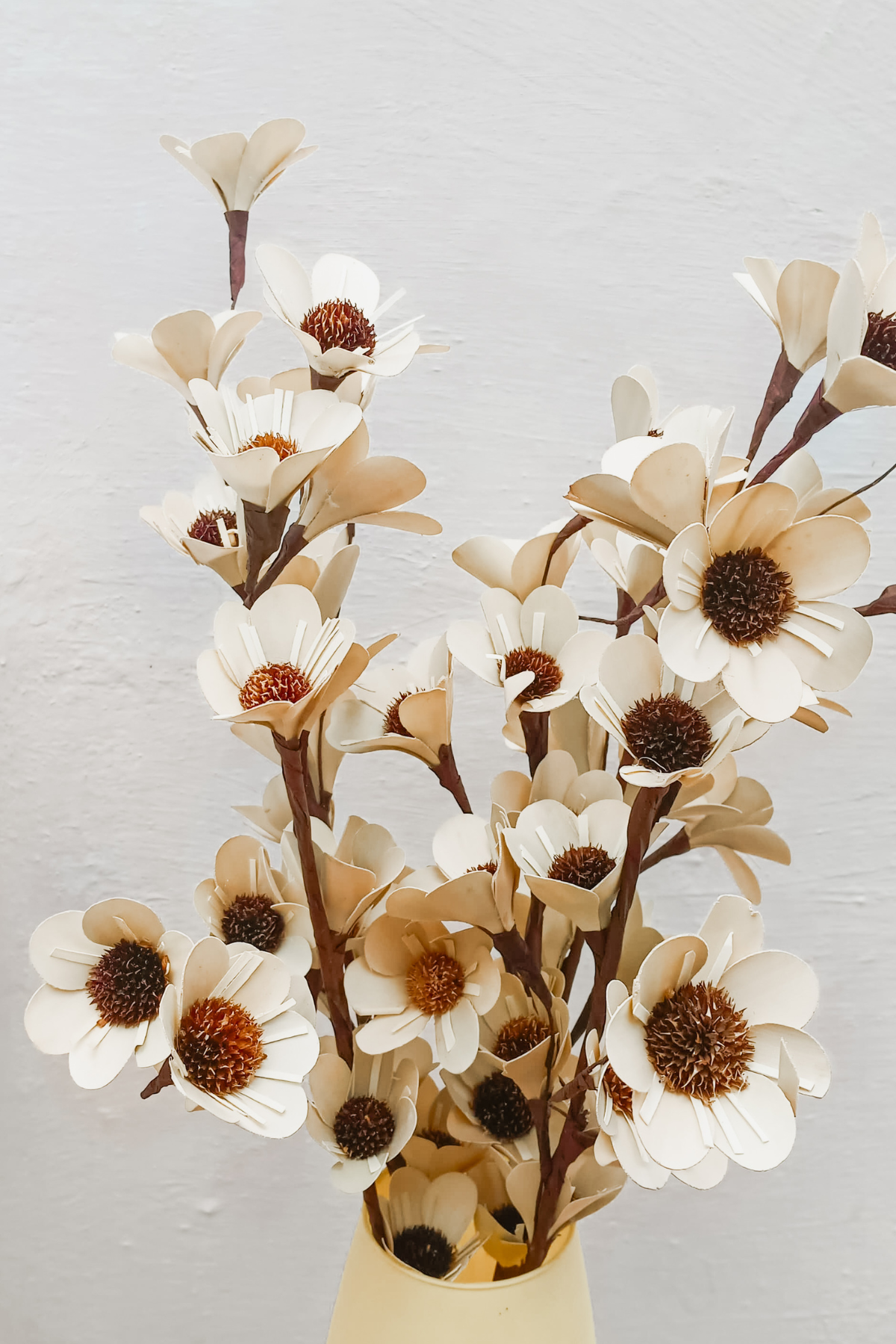 White Handmade Flower Stems (Set of 5) | Coastal Habitat